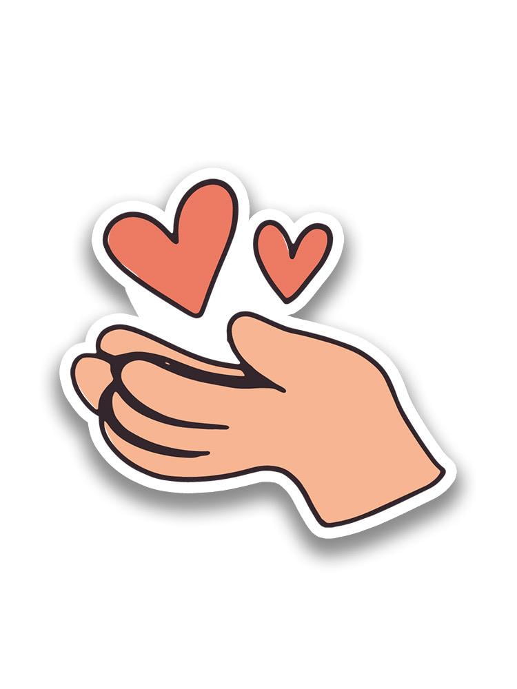 Cute Toon Hands W Hearts Sticker -Smartprints Designs, Vinyl Sticker ...