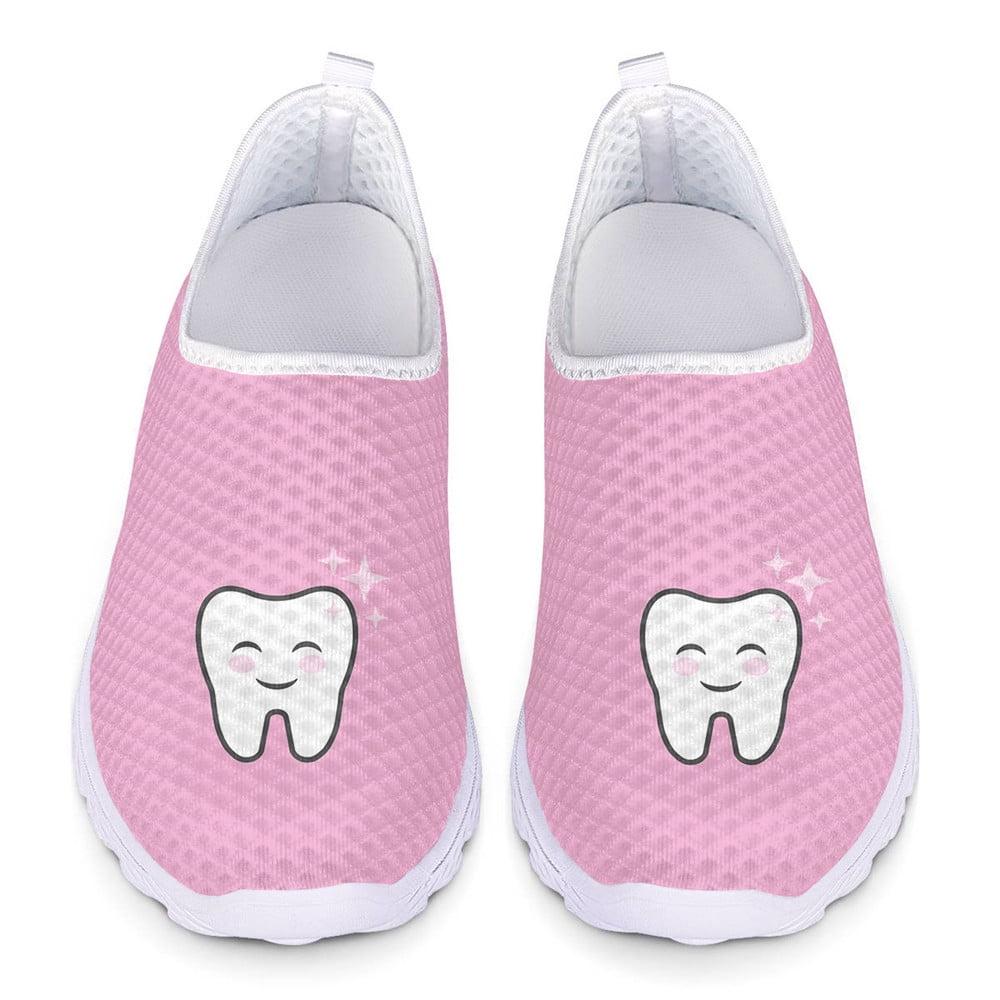 Cute Tooth Dentist Pattern Woman Flats Casual Shoes for Women Luxury ...