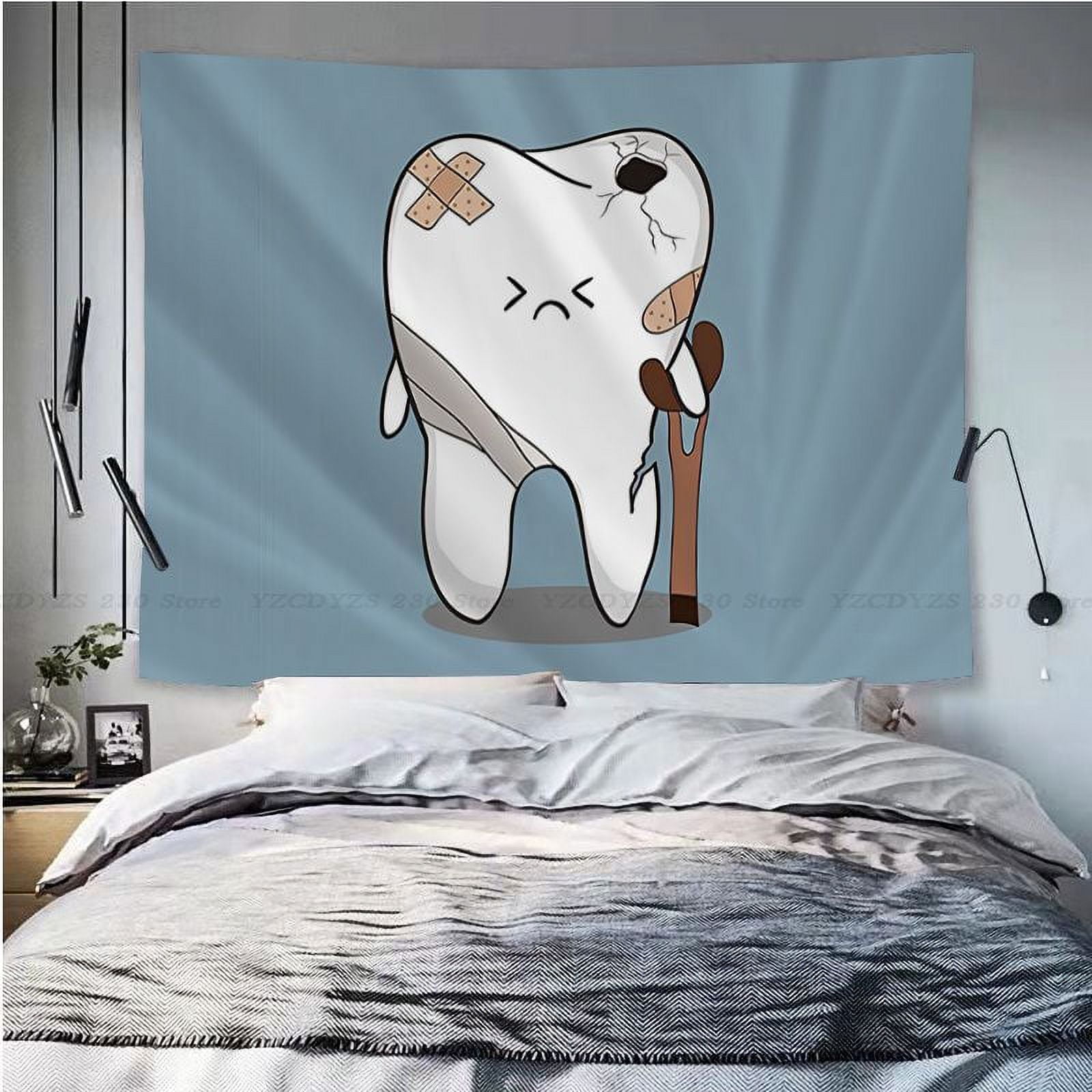 Cute Tooth Small Cartoon Anime Chart Tapestry Japanese Wall Tapestry ...
