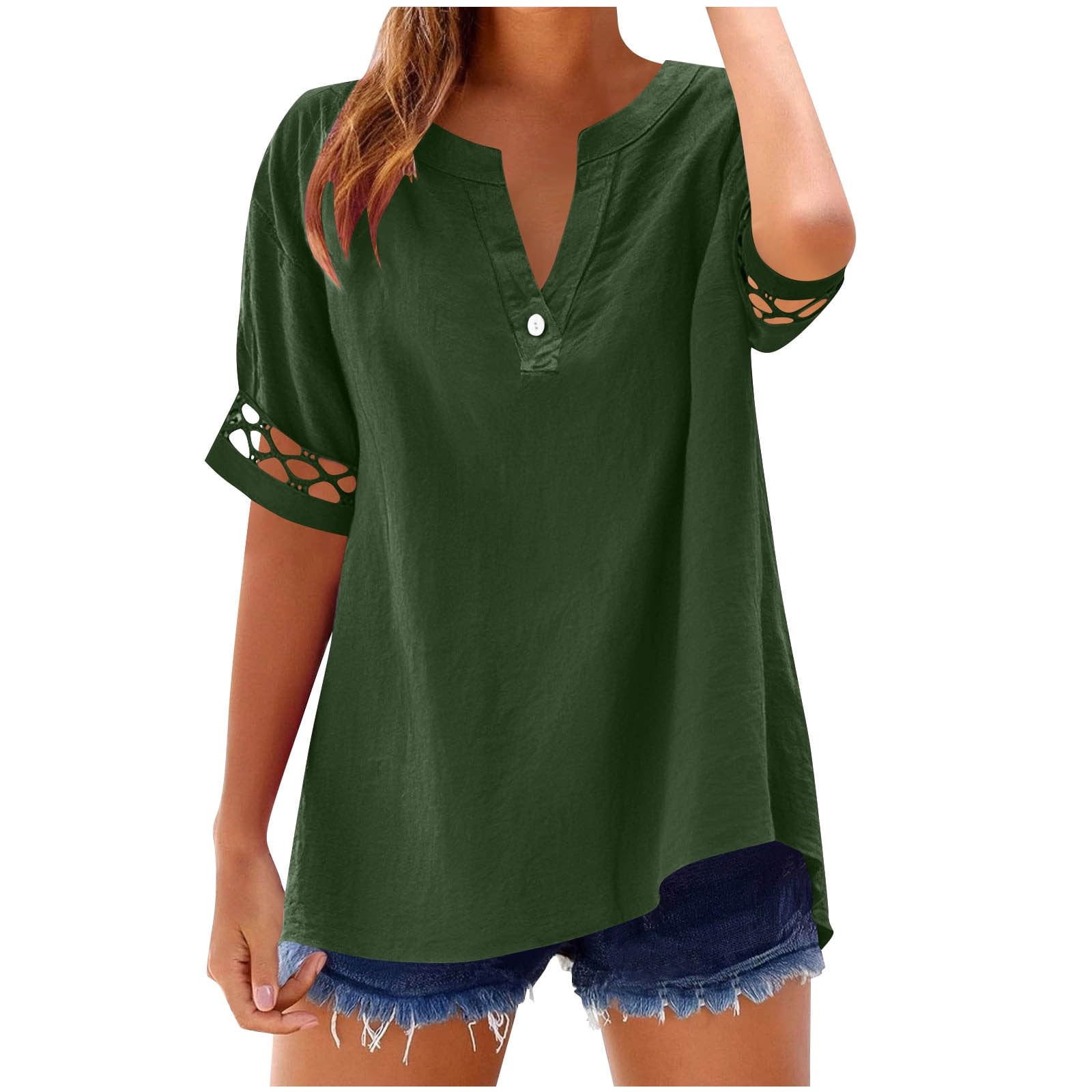 SHE IS Cute Tops for Women Going out with Sleeves Oversize Shirts for ...