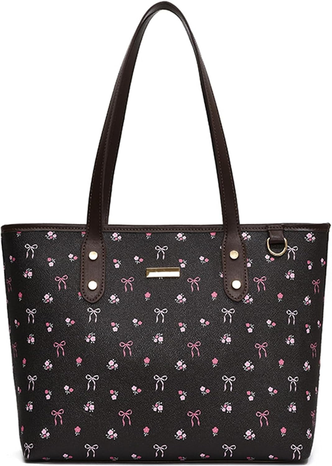 Cute Tote Purse Top Handle Floral Hangbags Faux Leather Shoulder Floral ...