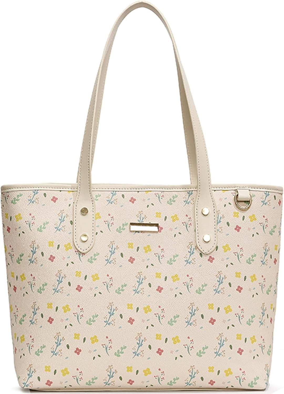 Cute Tote Purse Top Handle Floral Hangbags Faux Leather Shoulder Floral ...