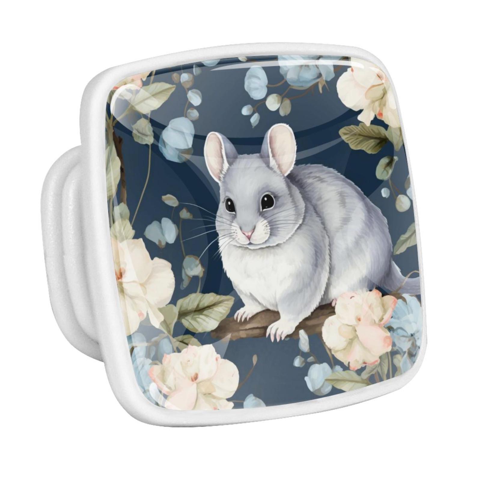 Cute Totoro Animals Chinchilla Fluorescent Drawer Pulls with Screws ...