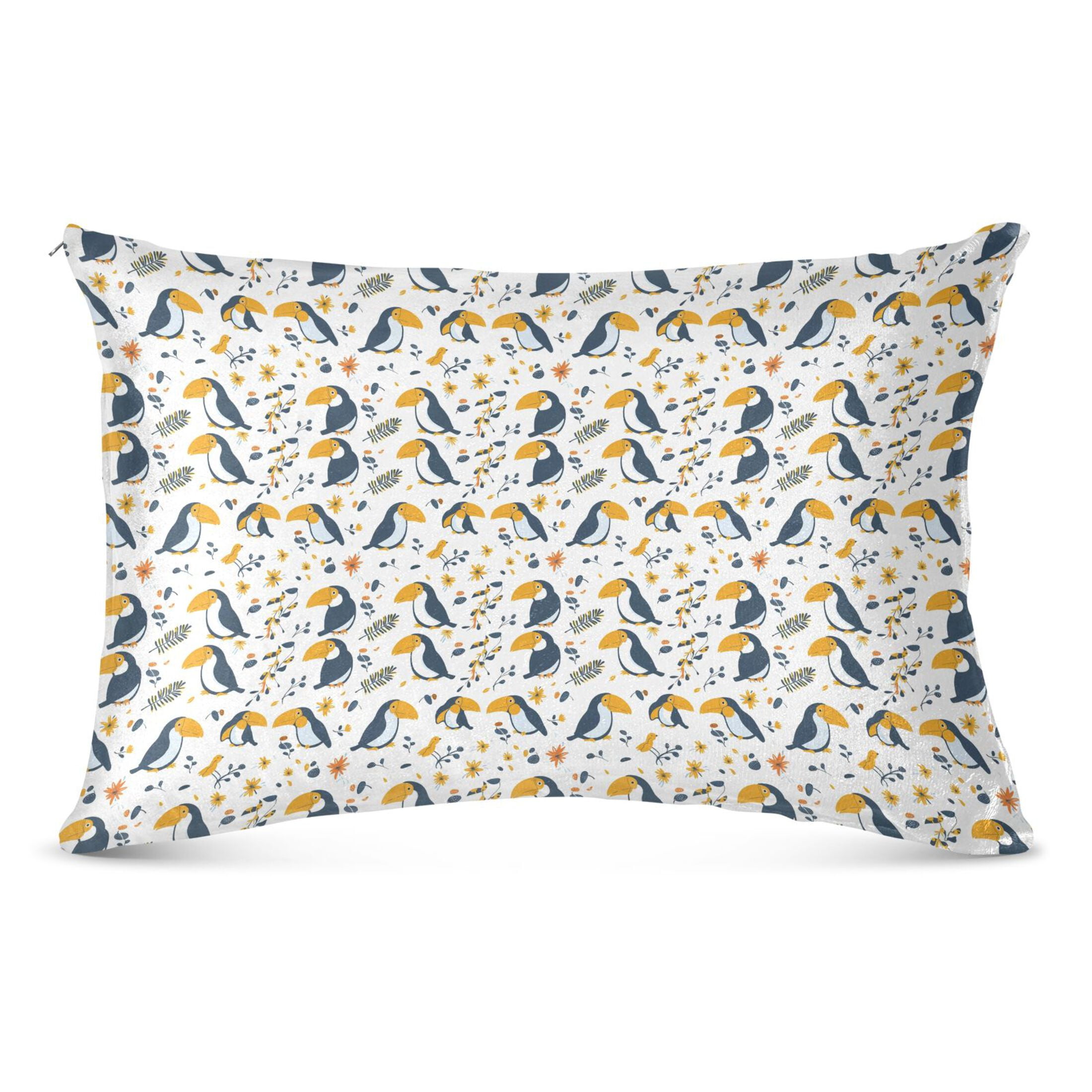Cute Toucans and Flower Plush Pillow Cases Queen Size Ultra Soft Warm ...