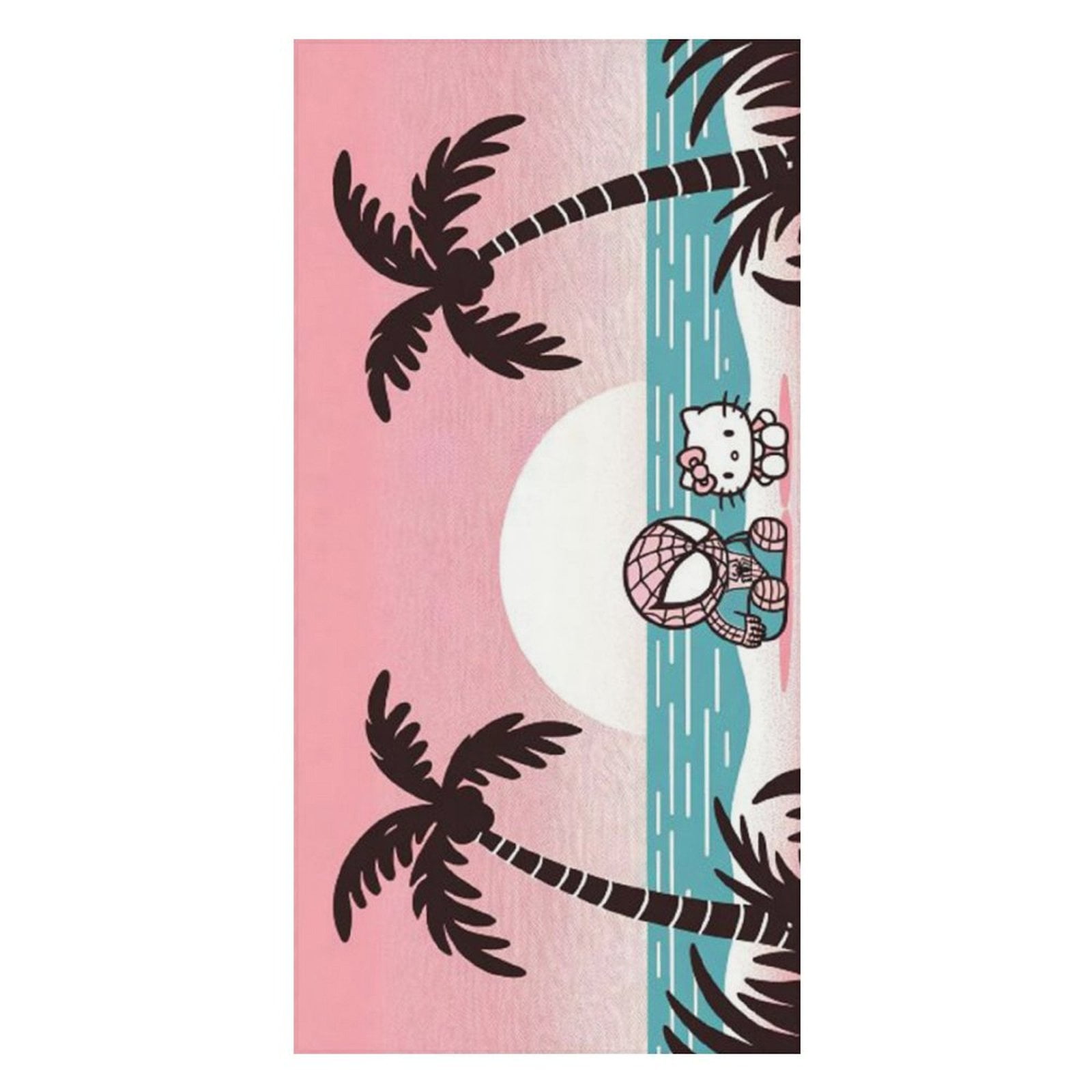 Cute Towel HelloKitty Washcloths for Beach Travel Sand-Free Cartoon ...