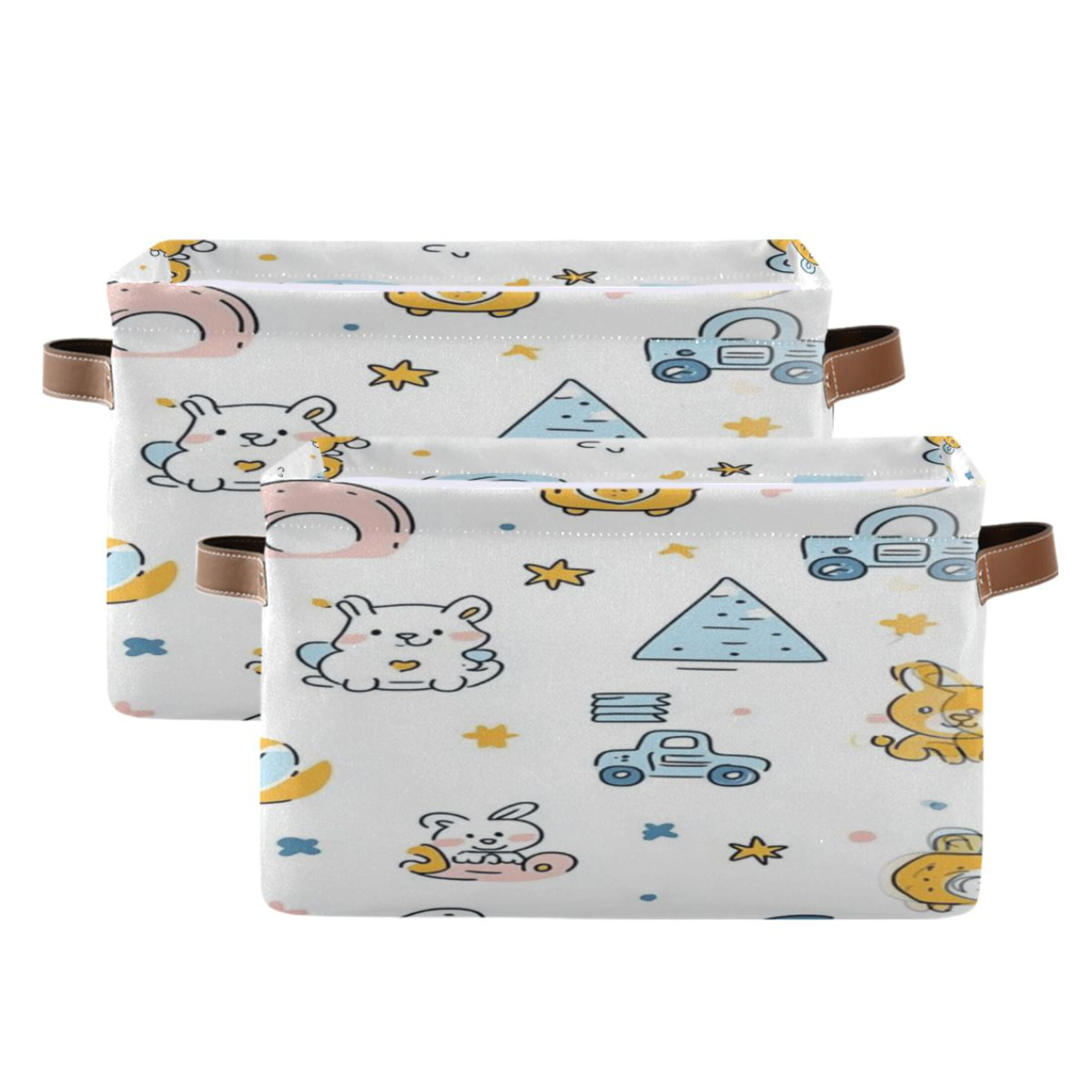 Cute Toys and Animals Foldable Storage Basket,Canvas Fabric Foldable ...