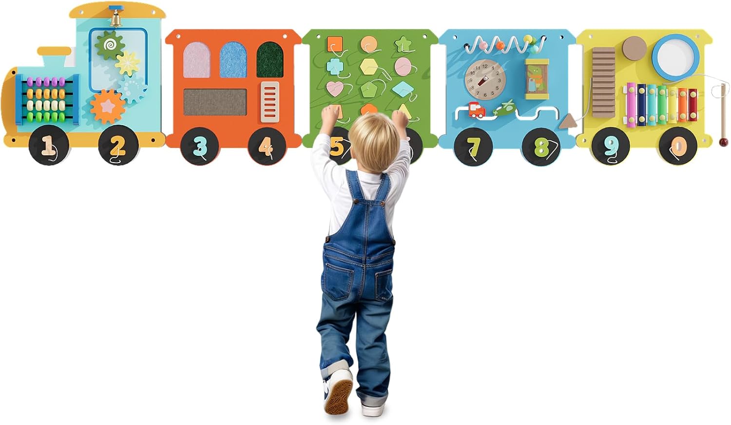 Cute Train Montessori Busy Board, Sensory Board, Activity Wall Busy ...