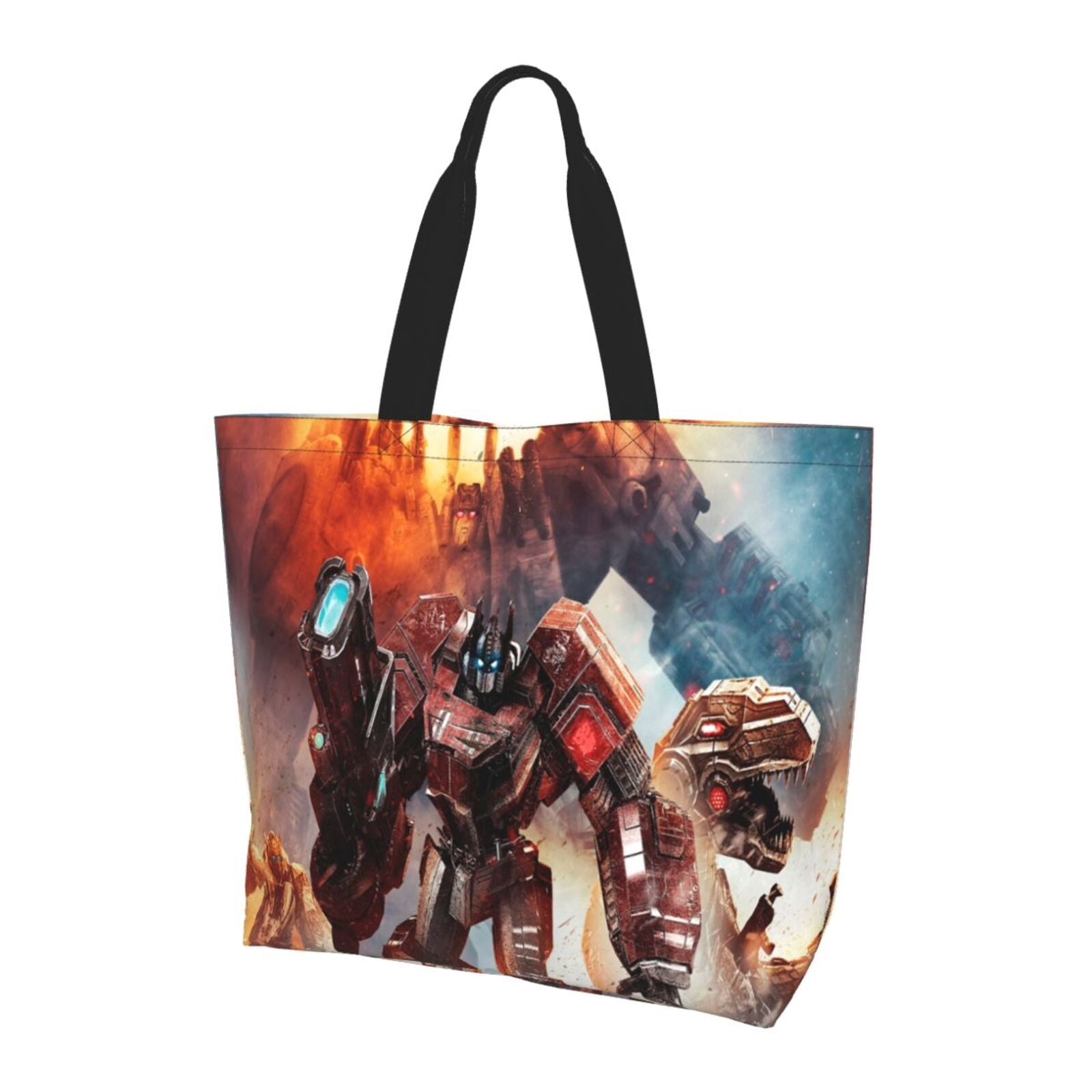 Cute Transformers Extra Large Canvas Tote Bag For Gym Beach Travel ...