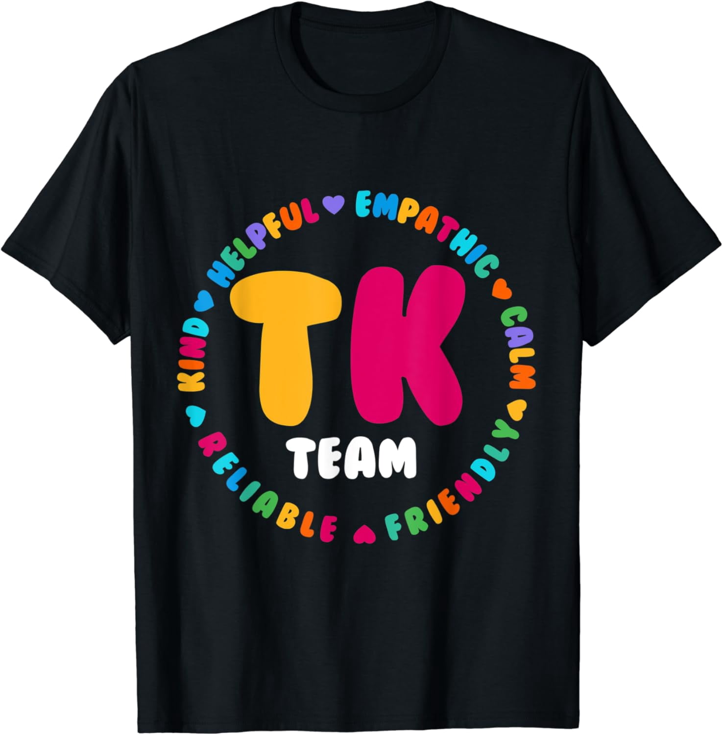 Cute Transitional Kindergarten Teacher Team Crew TK Squad T-Shirt100 ...
