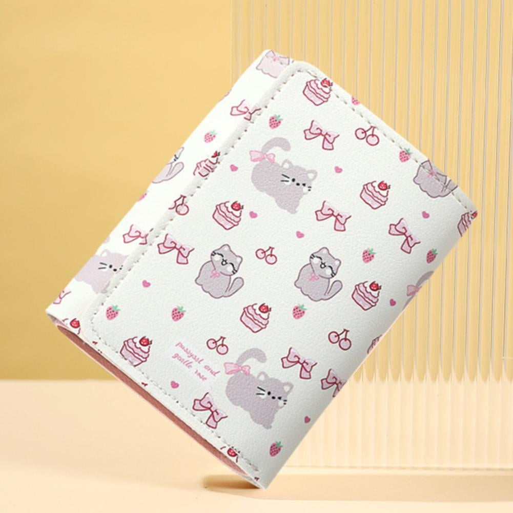 Cute Triple Fold Wallet Large Capacity Student Multi-function Folding ...