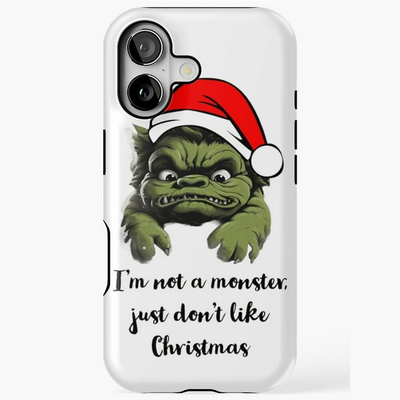 Cute Troll Dont Like Xmas Protective Case for iPhone 11 12 13 14 15 16 ...