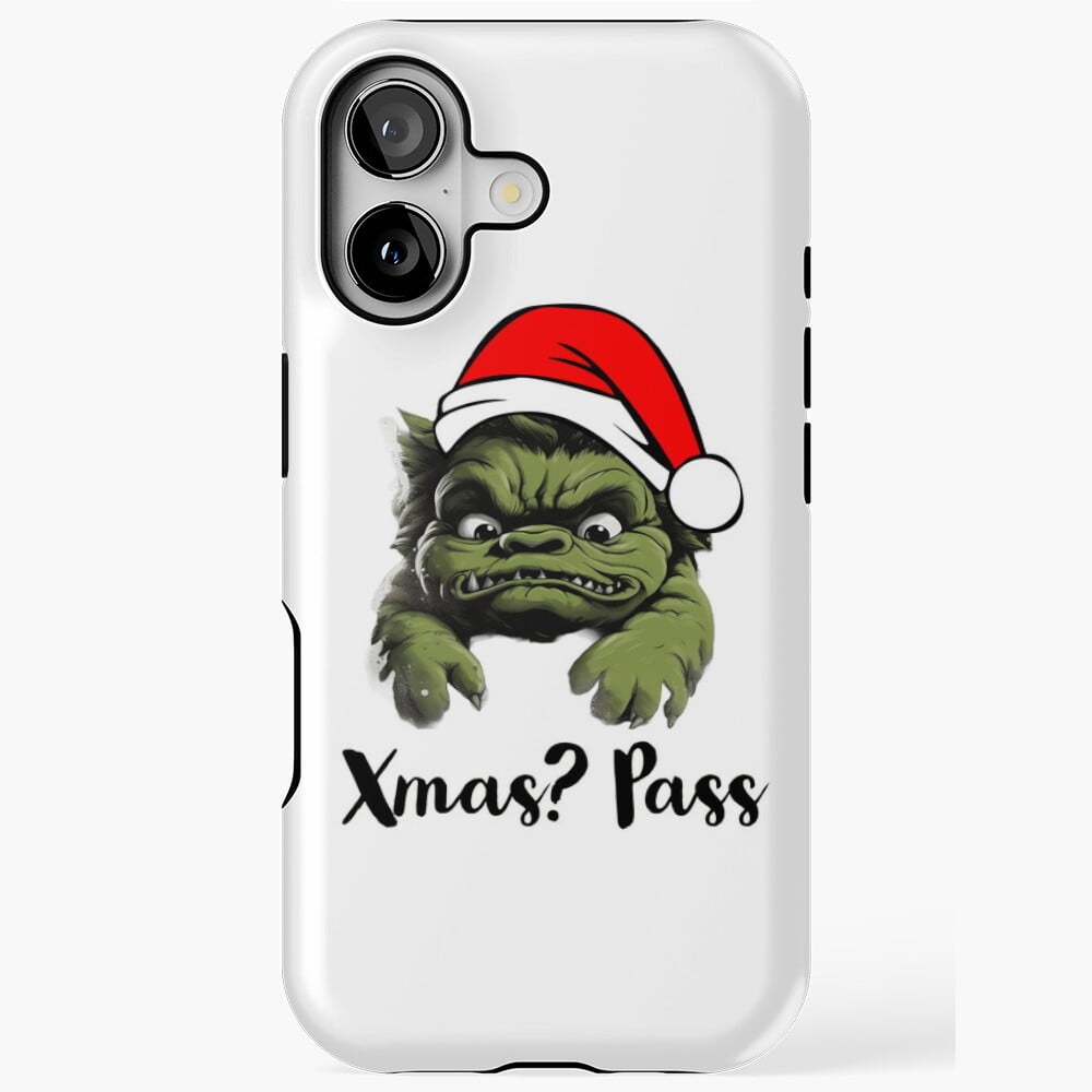 Cute Troll Xmas Pass Fun Protective Case for iPhone 11 12 13 14 15 16 ...