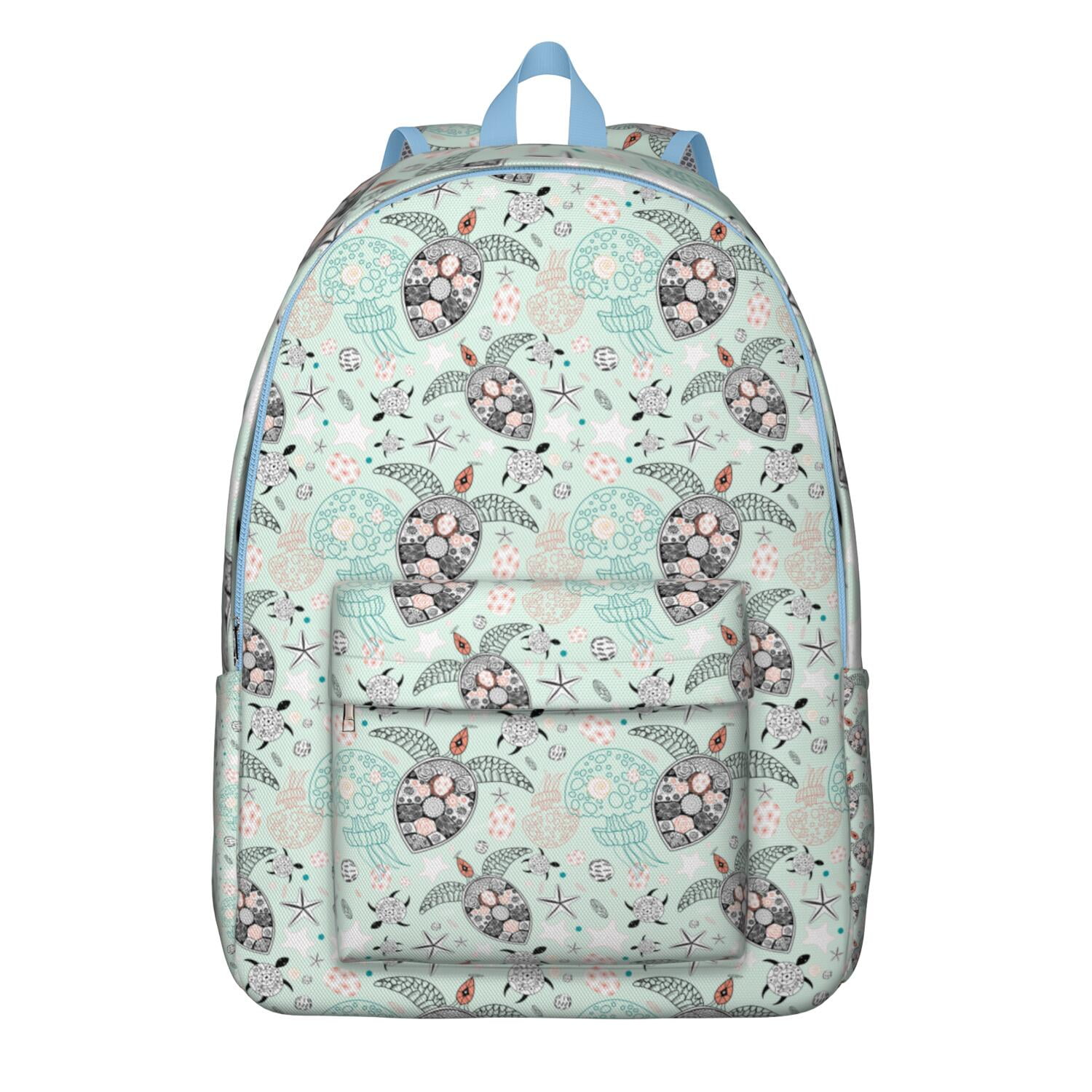Cute Tropical Beach Sea Turtle Travel Backpack – Durable Oxford ...