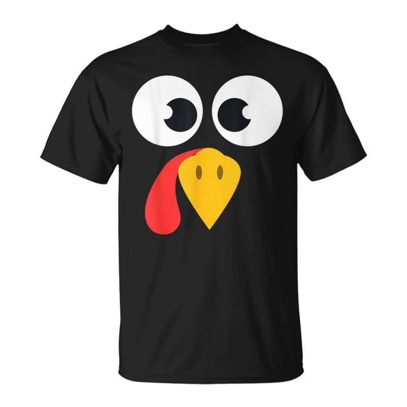 Cute Turkey Face Matching Family Costume Thanksgiving Day TShirt ...