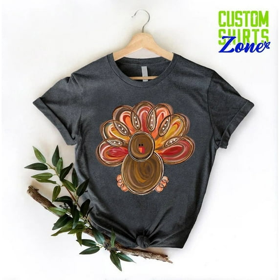 Cute Turkey Fall Shirt, Thanksgiving, Turkey T-shirt, Thanksgiving ...