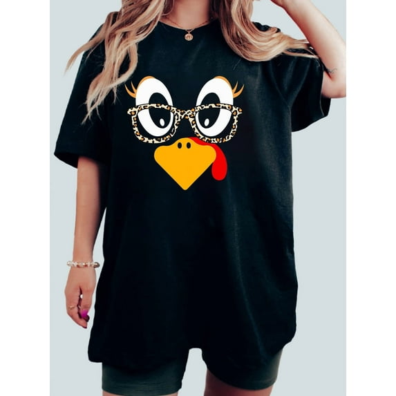Cute Turkey Fall Thanksgiving Shirt - Walmart.com