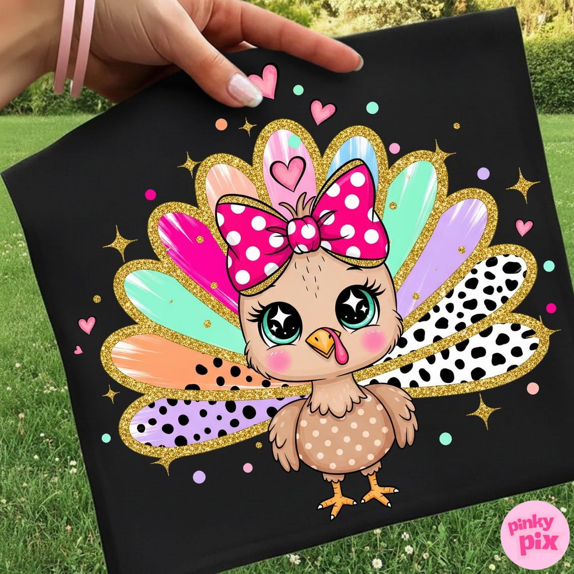 Cute Turkey , Girly Thanksgiving Turkey Bow , Colorful Fall Turkey ...