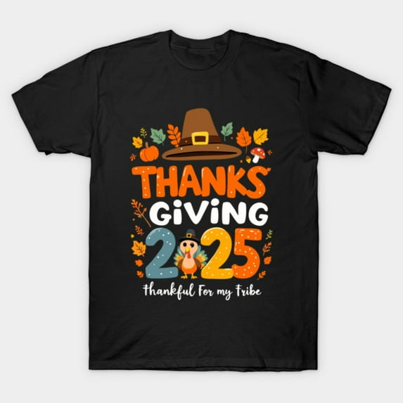 Cute Turkey Thanksgiving 2026 Thankful Tribe Fall G2288 Unisex T-Shirt ...