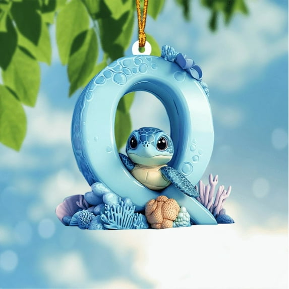 Cute Turtle Letter Shaped Ornament, Alphabet Learning Decoration with ...