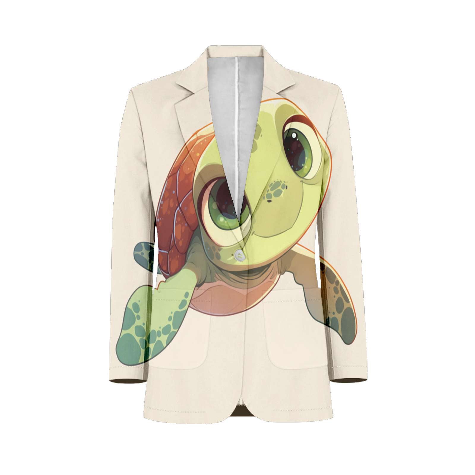 Cute Turtle Mens Suits Shawl Collar Slim Fit Suit Mens Groom Jacket ...