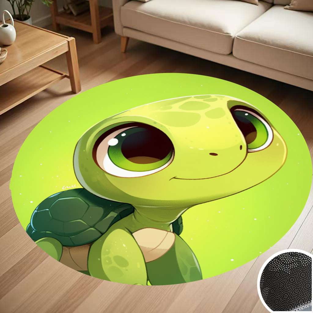 Cute Turtle Round Carpet Living Room Bedroom Home Decoration Coffee ...