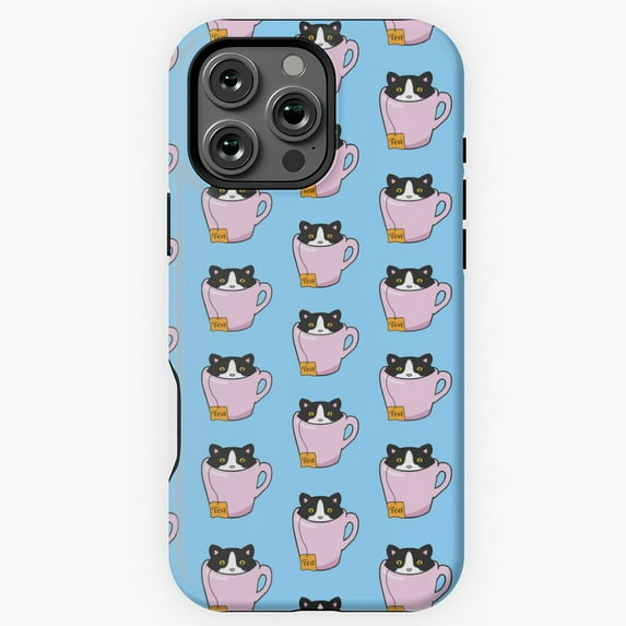 Cute Tuxedo Cat Pet Lover Portrait Art Phone Case Compatible iPhone 17 ...