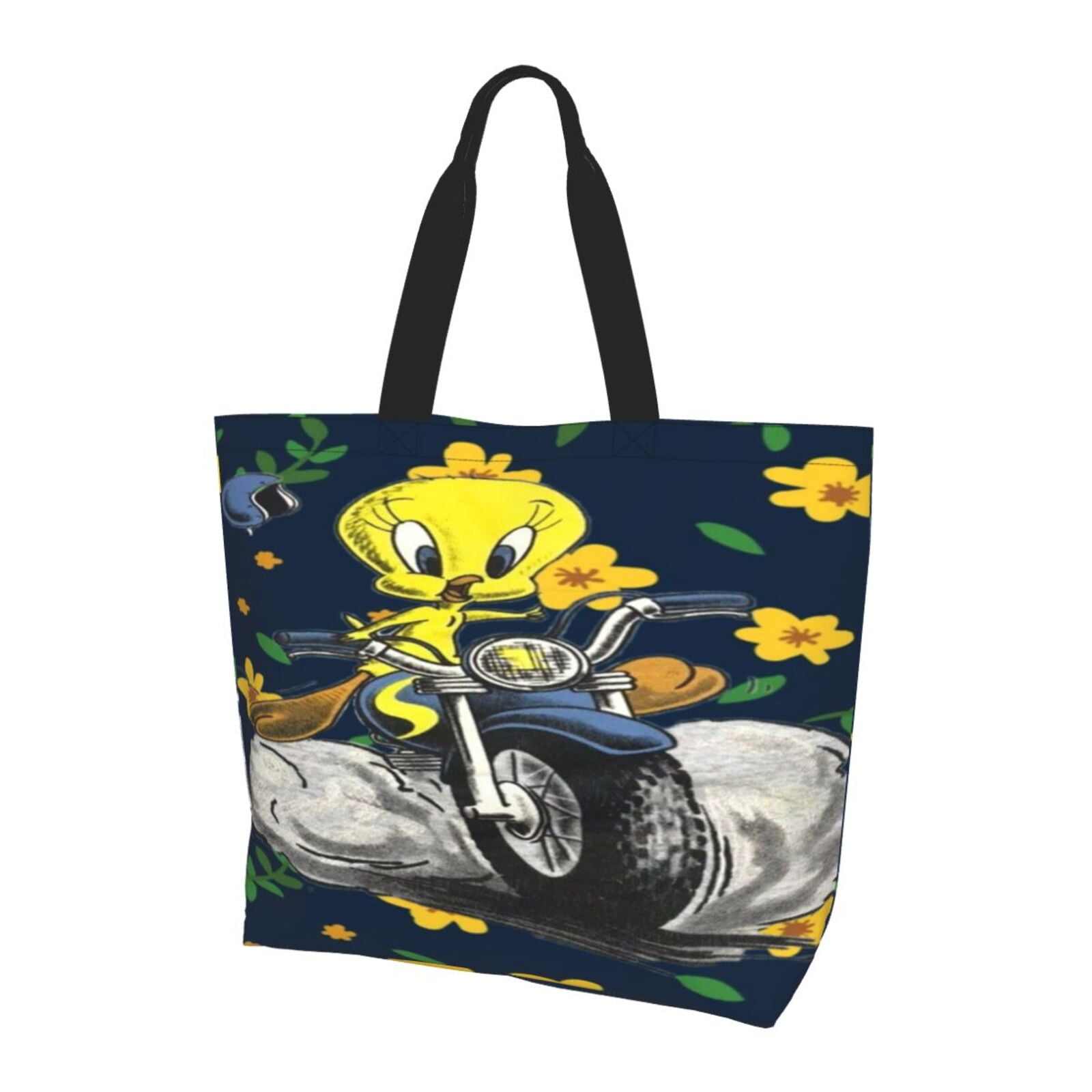 Cute Tweety Bird Extra Large Canvas Tote Bag For Gym Beach Travel ...