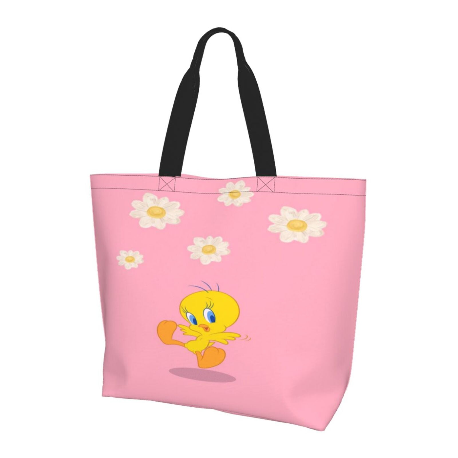 Cute Tweety Bird Extra Large Canvas Tote Bag For Gym Beach Travel ...