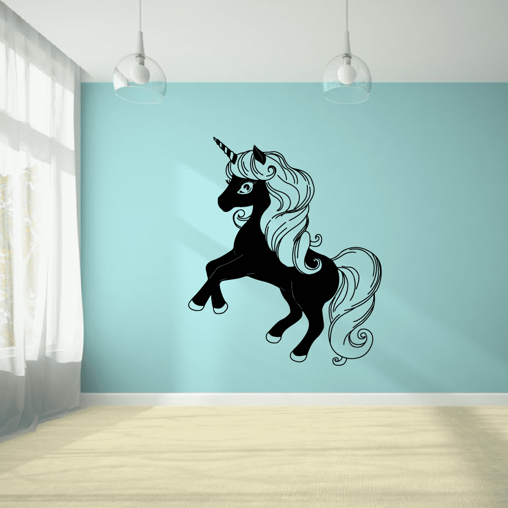 Cute Uni Corn Sparkle Unicorn Magical Unicorns Wall Sticker Art Decal ...
