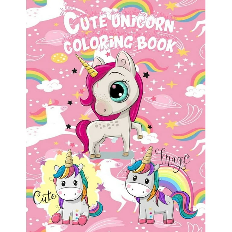 kids coloring book unicorn