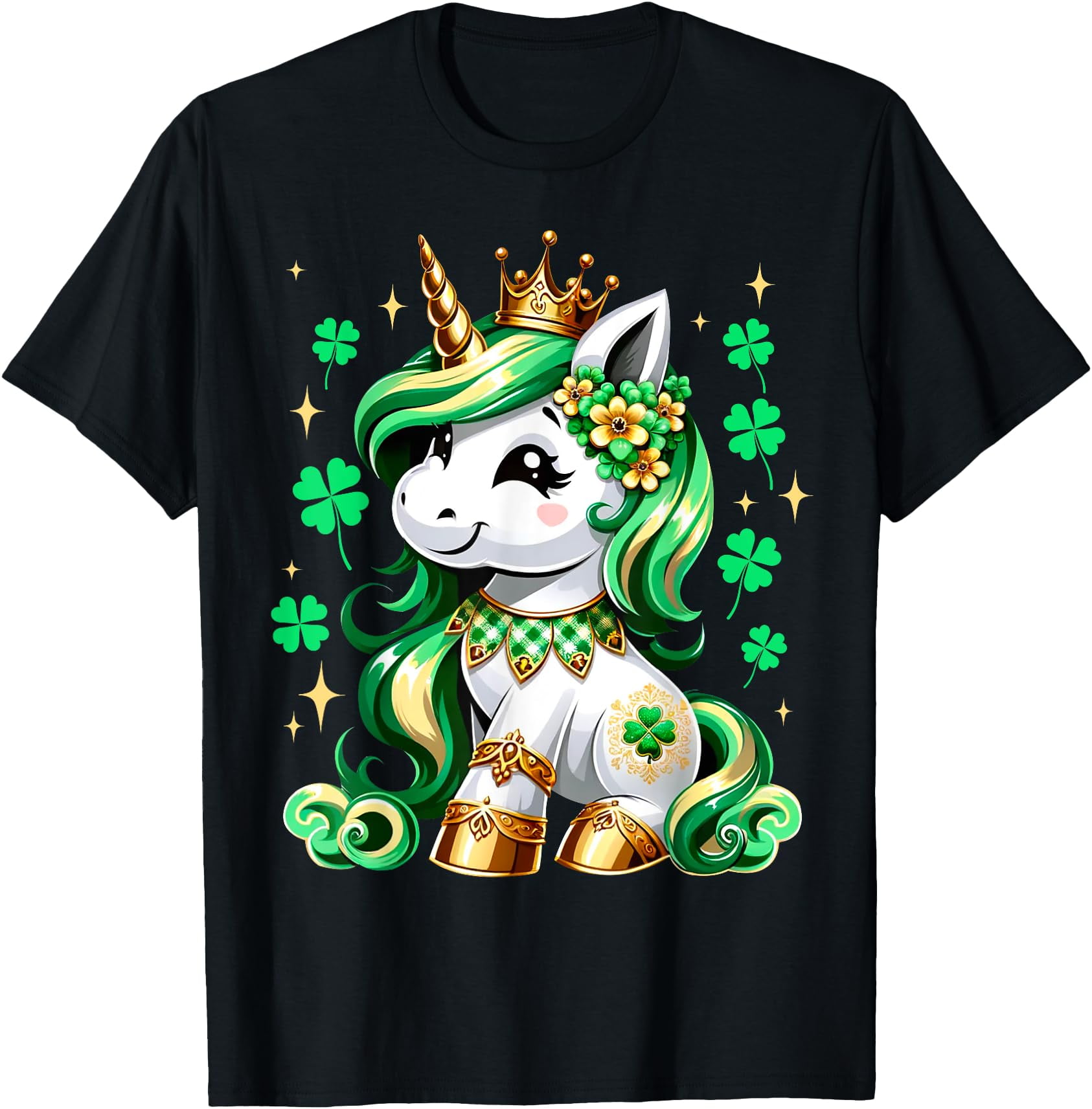 Cute Unicorn Shamrock 2025 Girls Lepricorn Tee Lucky Clover Hoodie ...