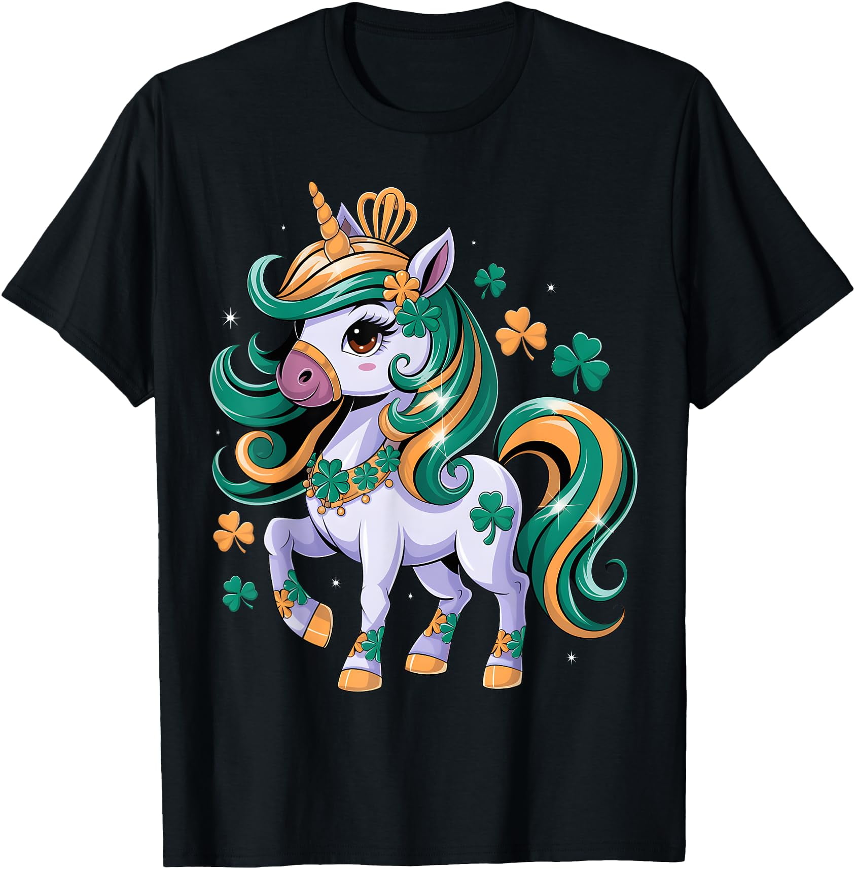 Cute Unicorn Shamrock 2025 Girls Lepricorn Tee St. Patrick’s Day Hoodie ...