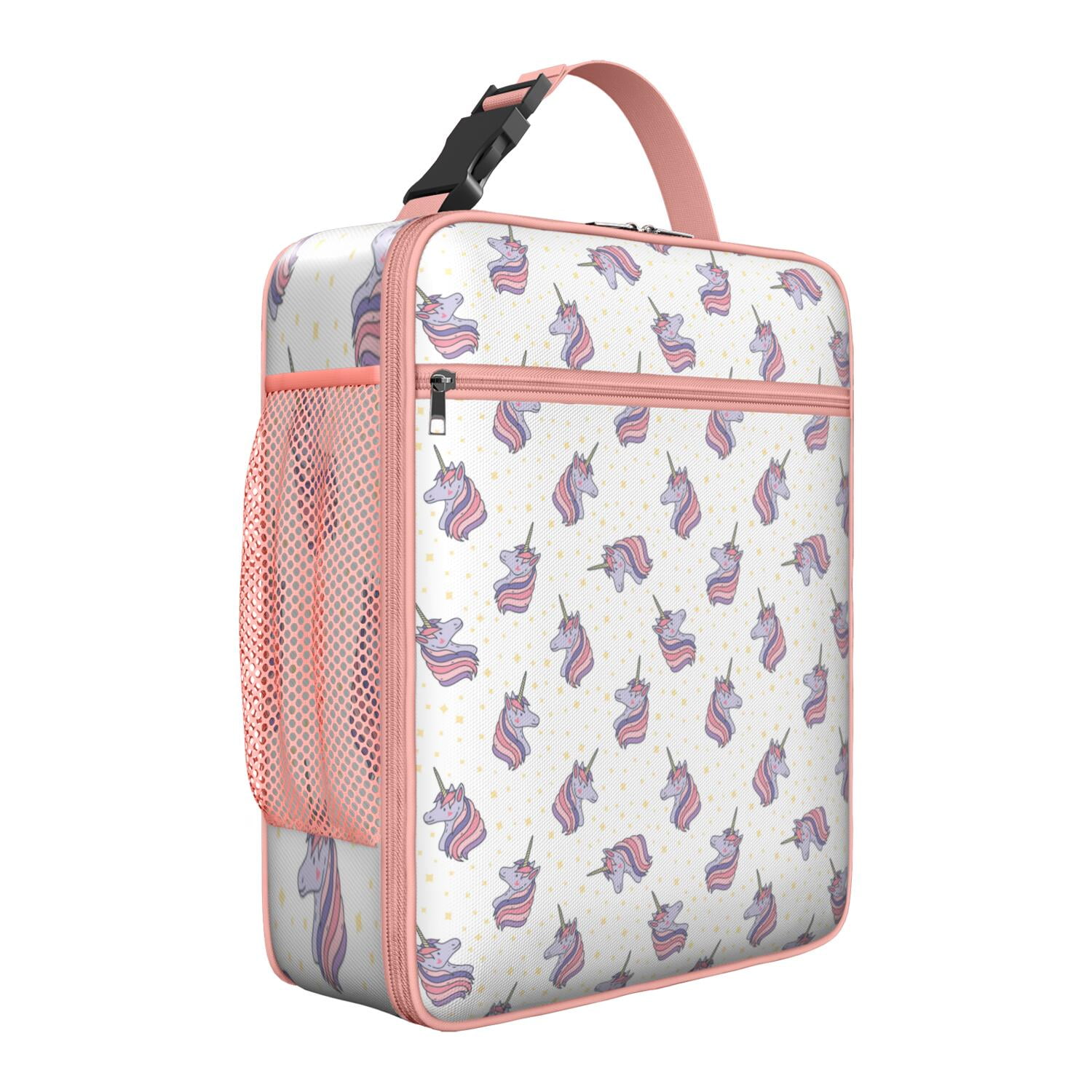 Cute Unicorn and Rainbow Lunch Box, Mythical Horse Print Insulated Tote for School, Office ...