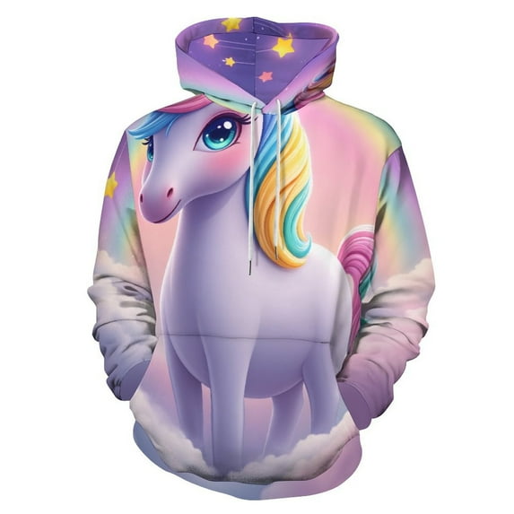 Cute Unicorn in Clouds(1)-1 Men's Women New Sweatshirt Hoodie Men's ...