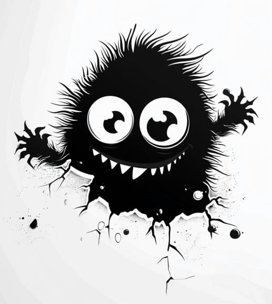 Cute and Unique Peeking Monster Vinyl Car Sticker, Fun & Eye-Catching ...