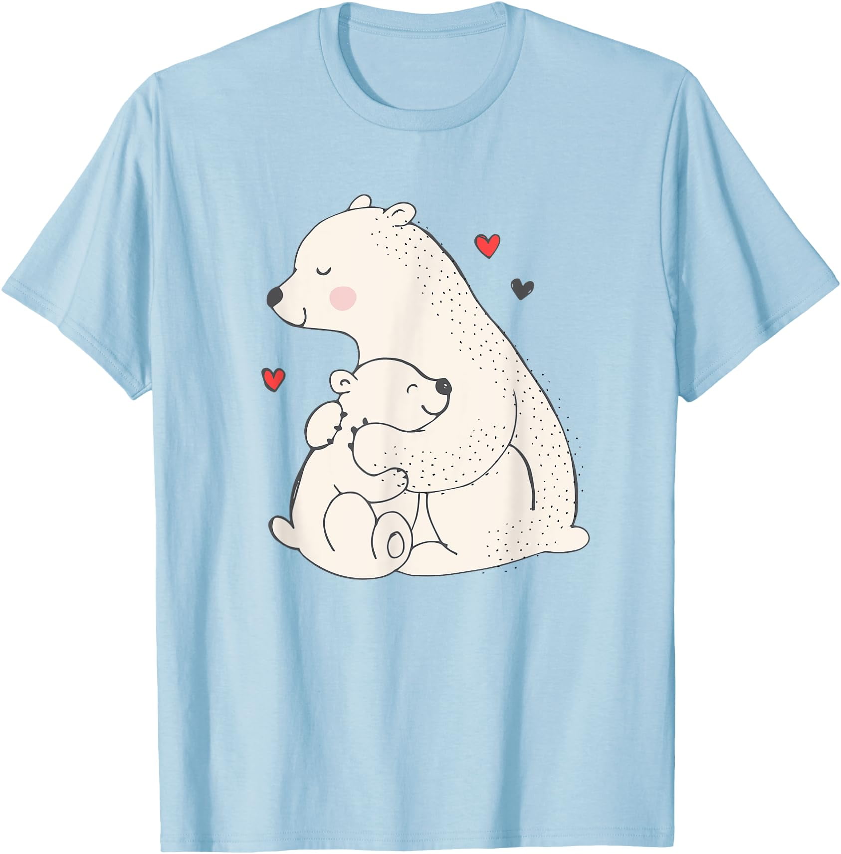 Cute & Unique Polar Bear Mama Baby Cub Love T-Shirt Gift,Purple Color ...