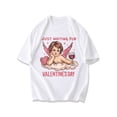 Cute Valentine Cupid T Shirt Black Just Waiting For Valentines Day With ...