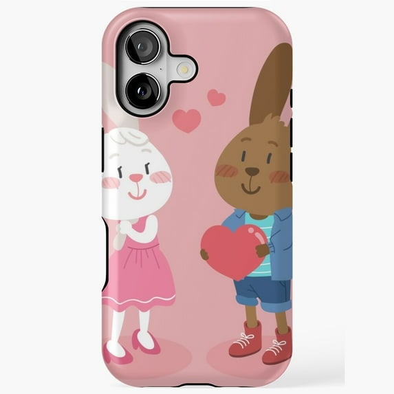 Cute Valentines Day Animal Couple iPhone Case 17 through 11 Pro Max ...