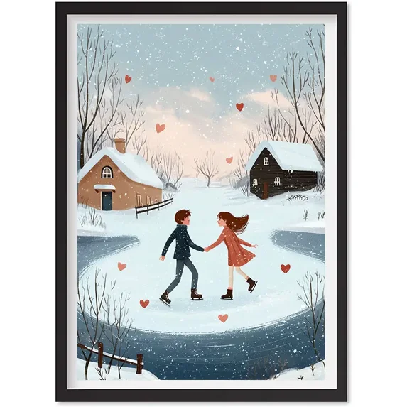 Cute Valentines Day Printable Wall Art, Couple Valentines Day Art ...