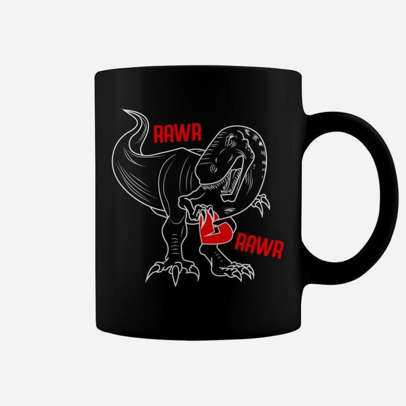 Cute Valentines Day Trex Rawr Dinosaur Love Coffee Mug - Walmart.com