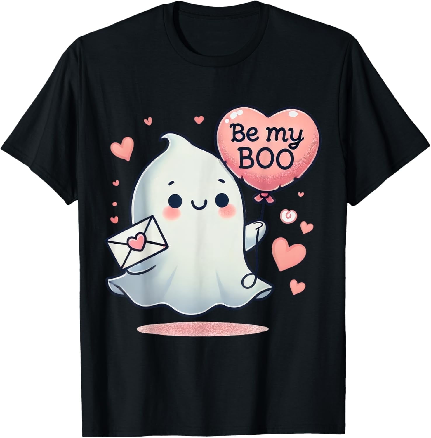 Cute Valentines Ghost Pink Be My Boo Valentine's Day T-Shirt - Walmart.com