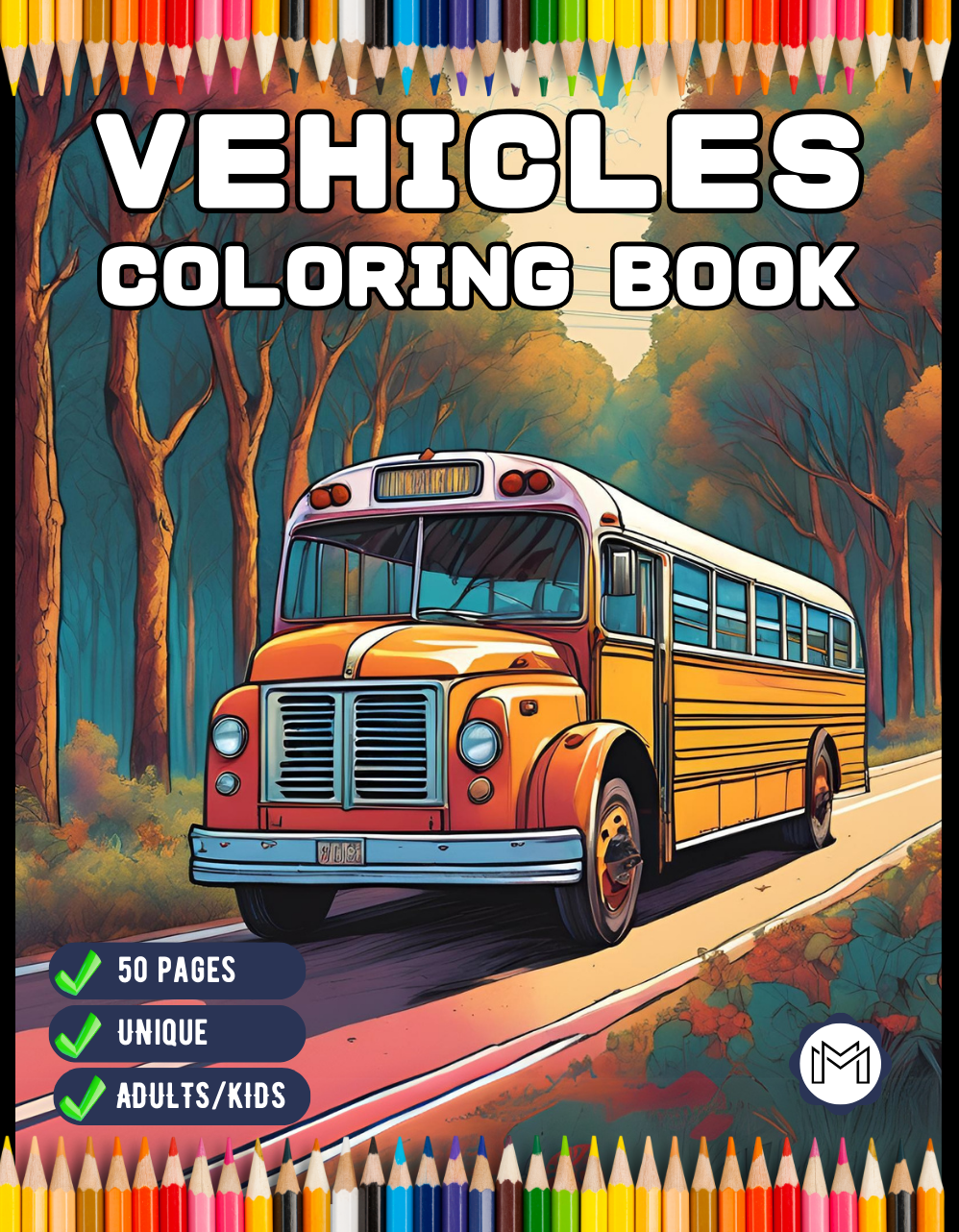 Cute Vehicles Cars Coloring Book Gift for Adults Kids Men Women Boys ...