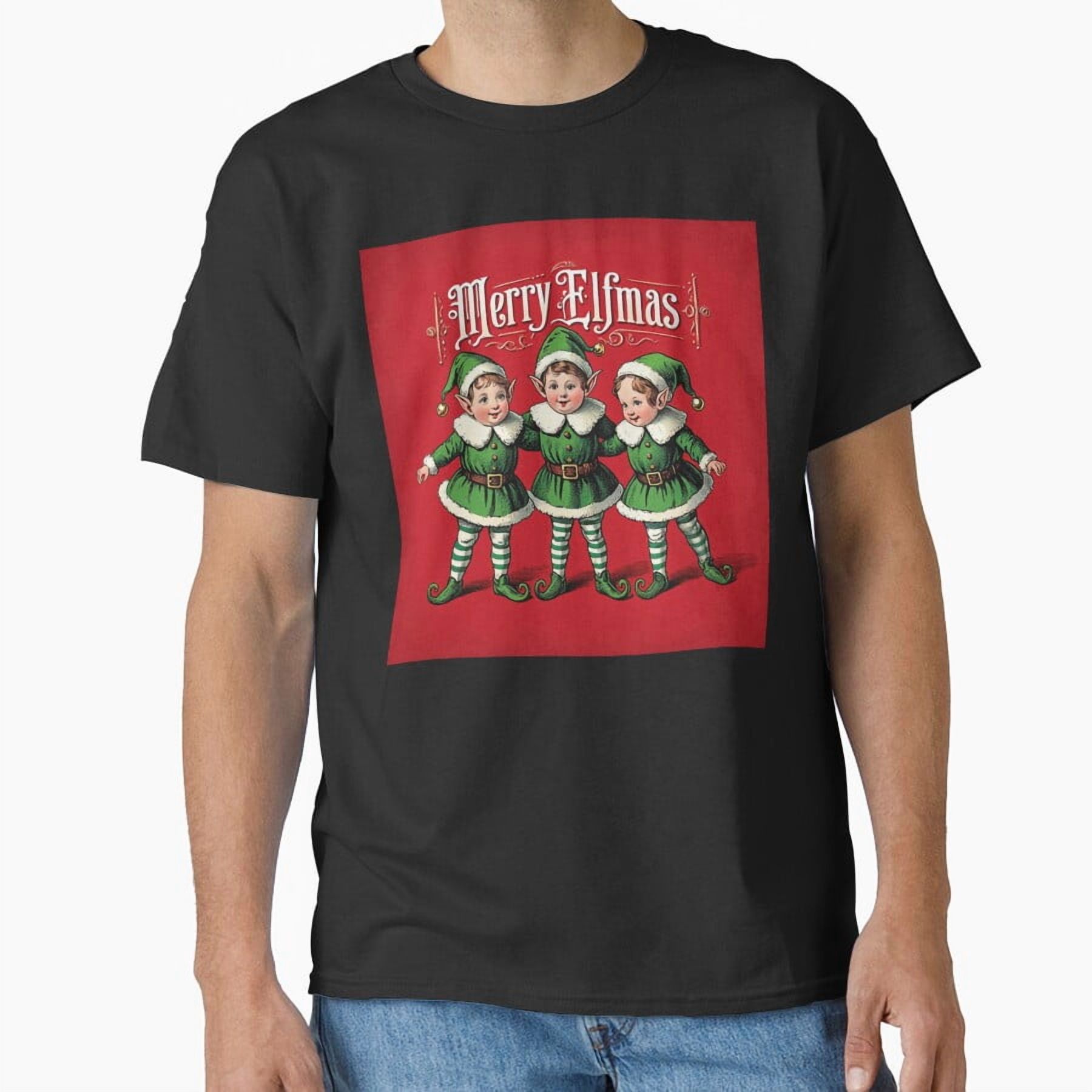 Cute Vintage Merry Elfmas With St. Nick's Elves Holiday Design For You ...