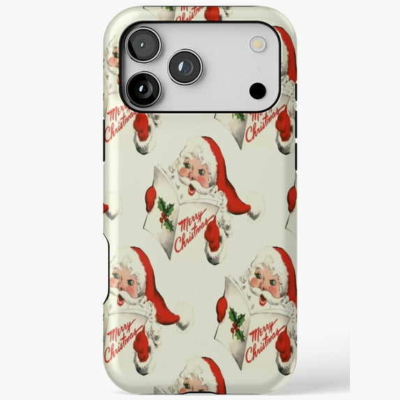 Cute Vintage Retro Saint Nick Case for iPhone 11 12 13 14 15 16 17 Pro ...