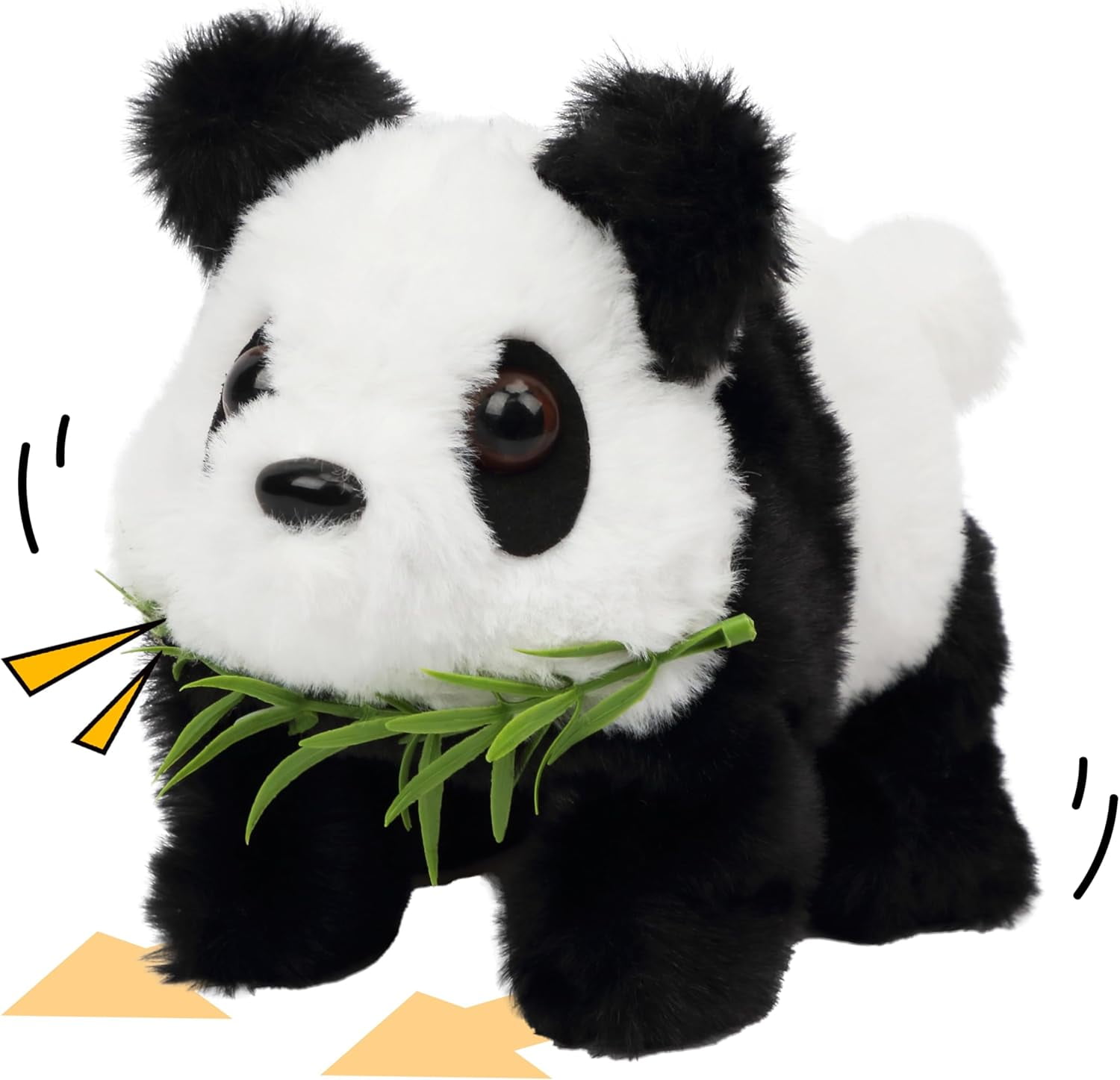 Cute Walking Panda Stuffed Animal Talking Wagging Nodding Educational ...