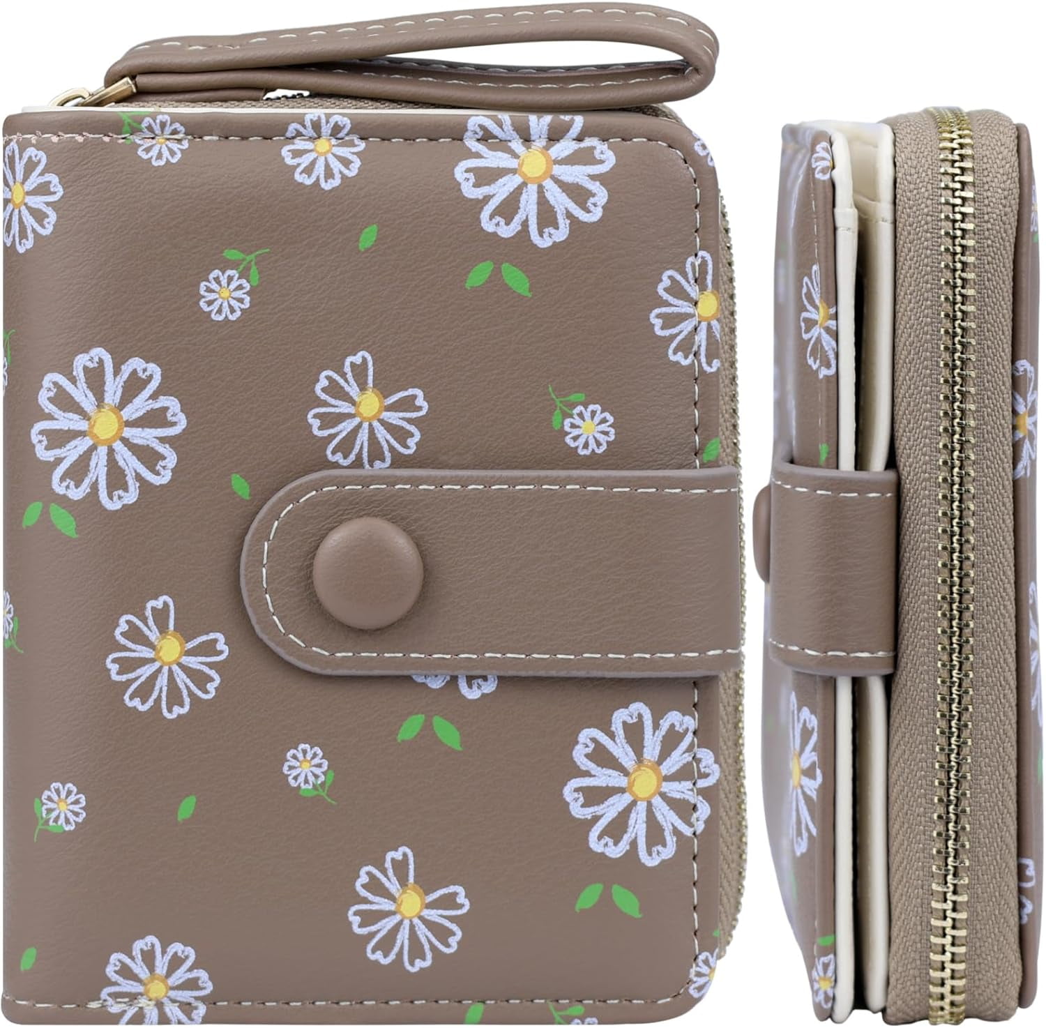 Cute Wallet Women Blue Girls Wallet Women's Small Wallets Flower Design ...