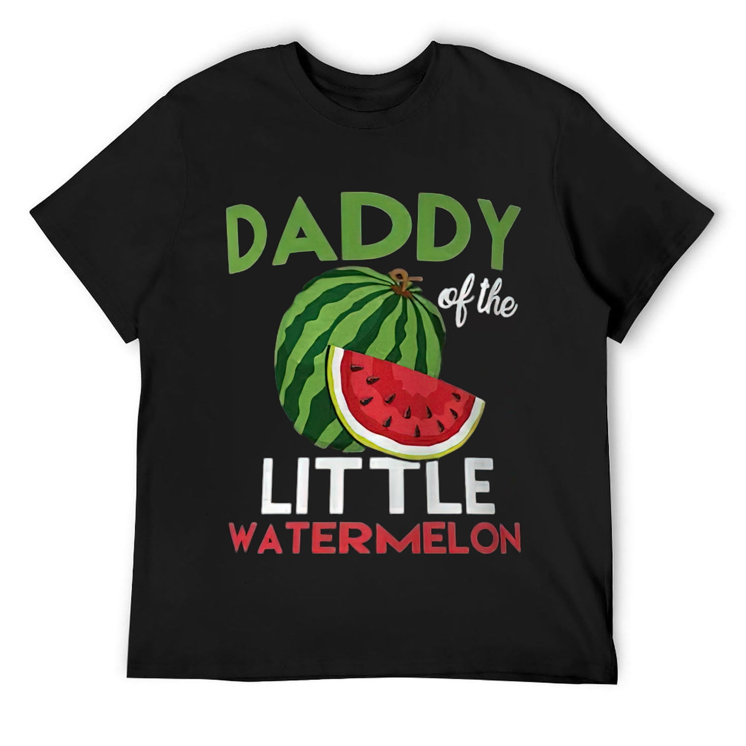 Cute Watermelon Daddy Design Dad For Men T-Shirt Black 4X-Large ...