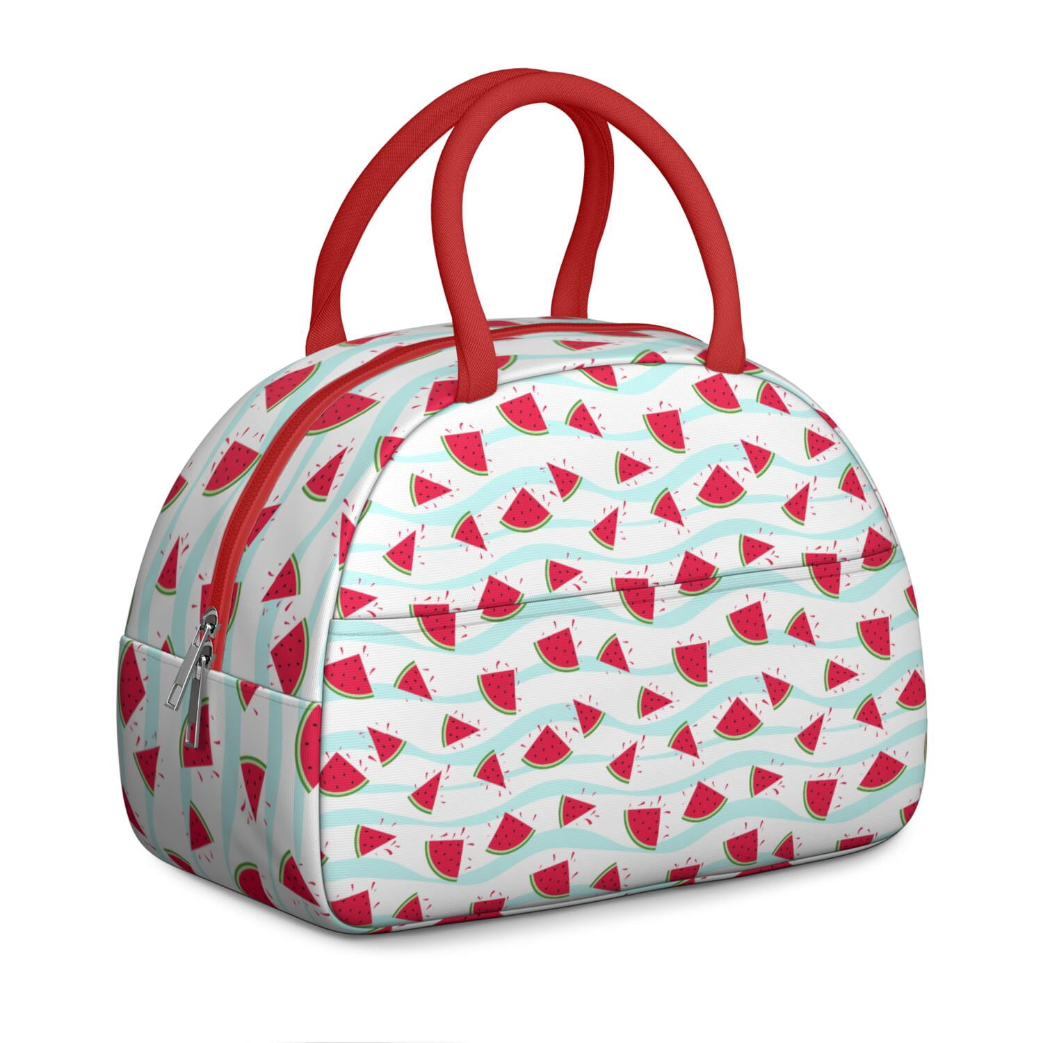 Cute Watermelon Lunch Box Women – Tropical Pink & Green Fruit Pattern ...