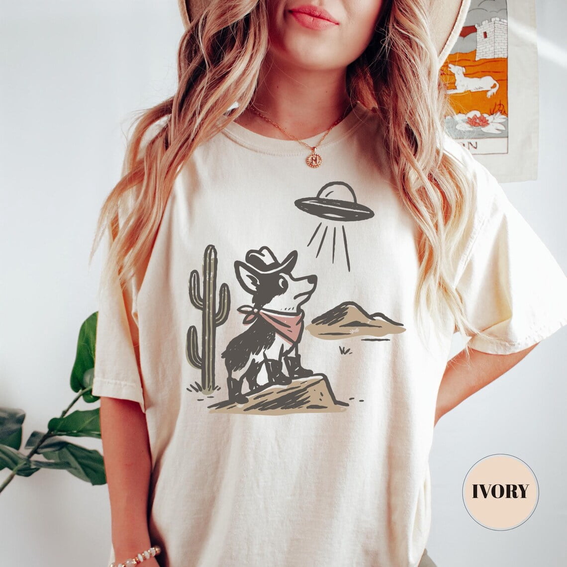 Cute Western Corgi T-Shirt, Retro Dog Sweater, Vintage Dog Mom Outfit ...