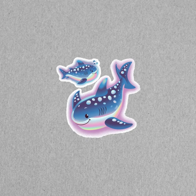 Cute Whale Shark Sticker - Adorable Ocean Animal Decal For Kidsphone ...
